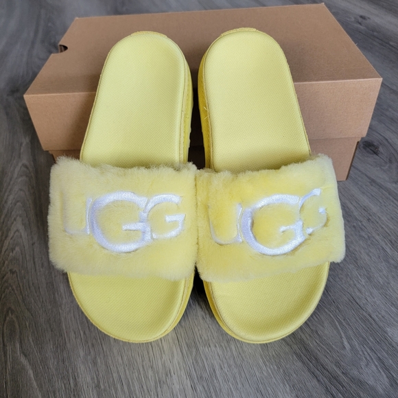 UGG | Shoes | Ugg Laton Fur Slide | Poshmark